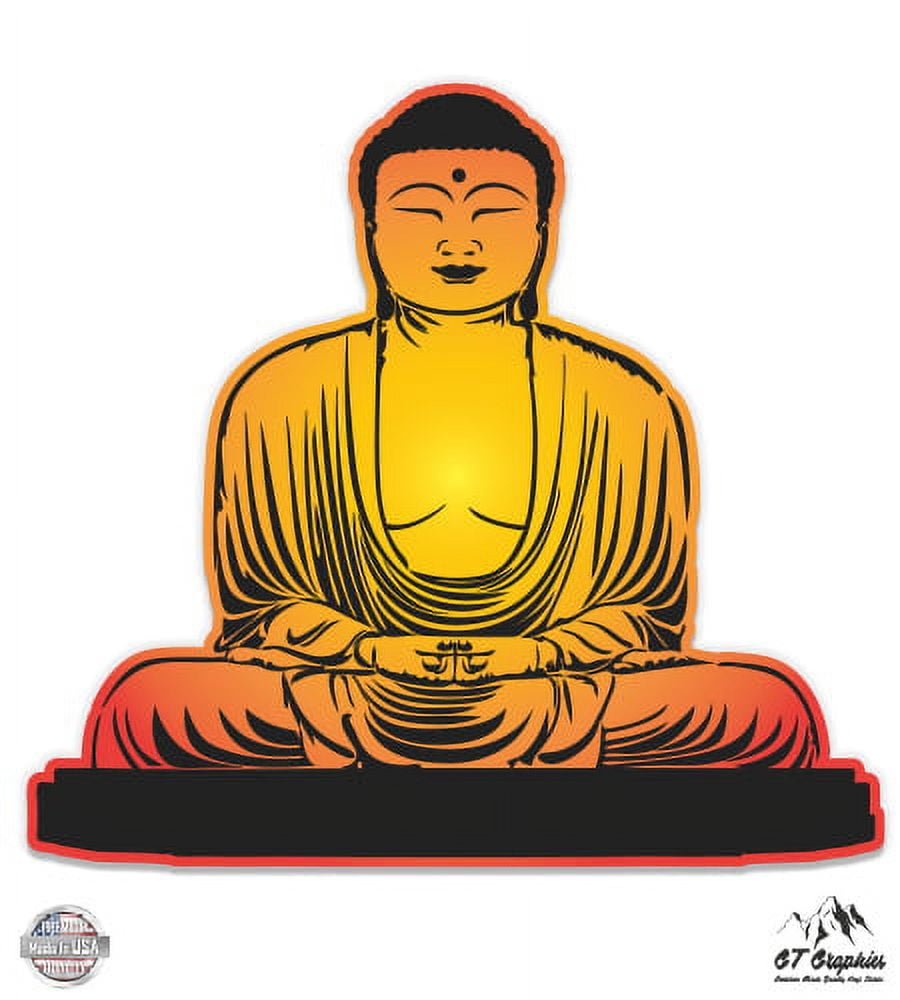 Buddha - 8" Vinyl Sticker - For Car Laptop I-Pad - Waterproof Decal ...