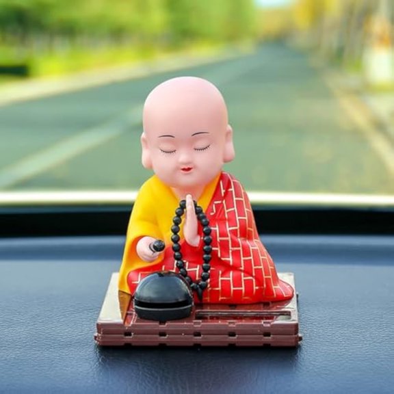 Smiling Meditating Red Buddha Shakyamuni Head Statue 5" Tall Blessing ...