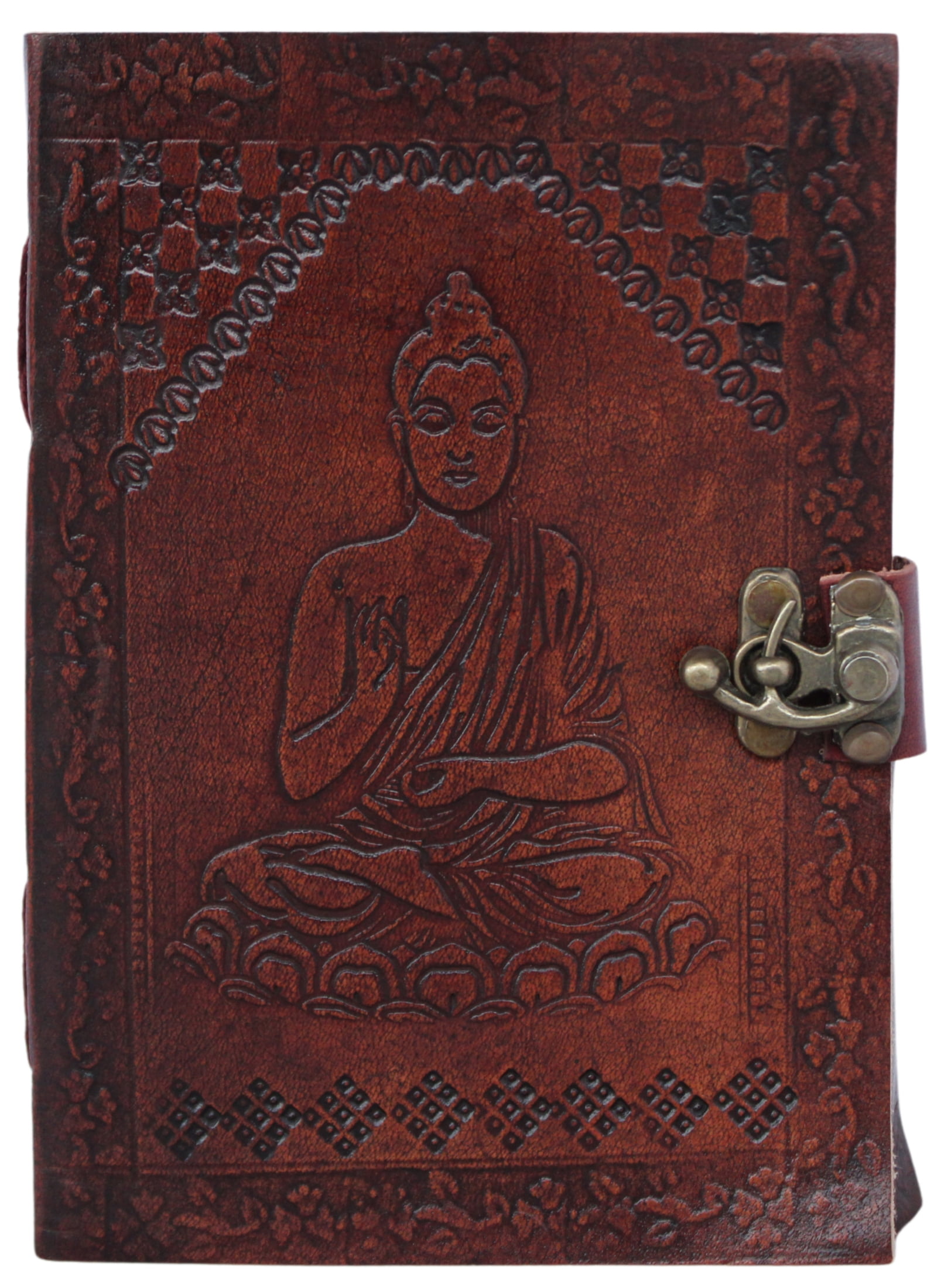 Buddha Embossed Handmade Leather Diary Bound Writing Journal Notebook ...