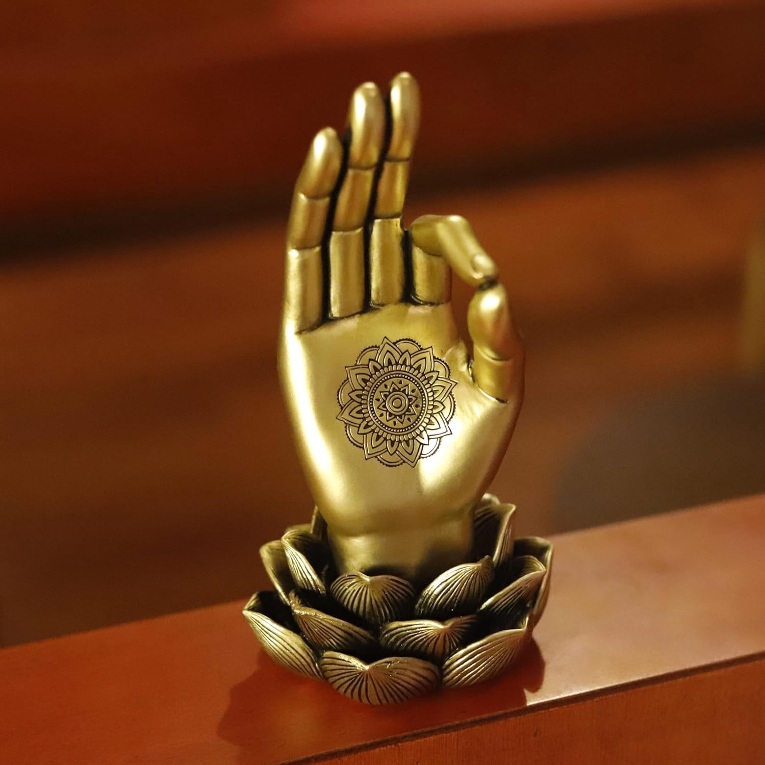 Buddha Hand and Lotus Statue Meditation Decor Zen Spiritual Sculpture ...
