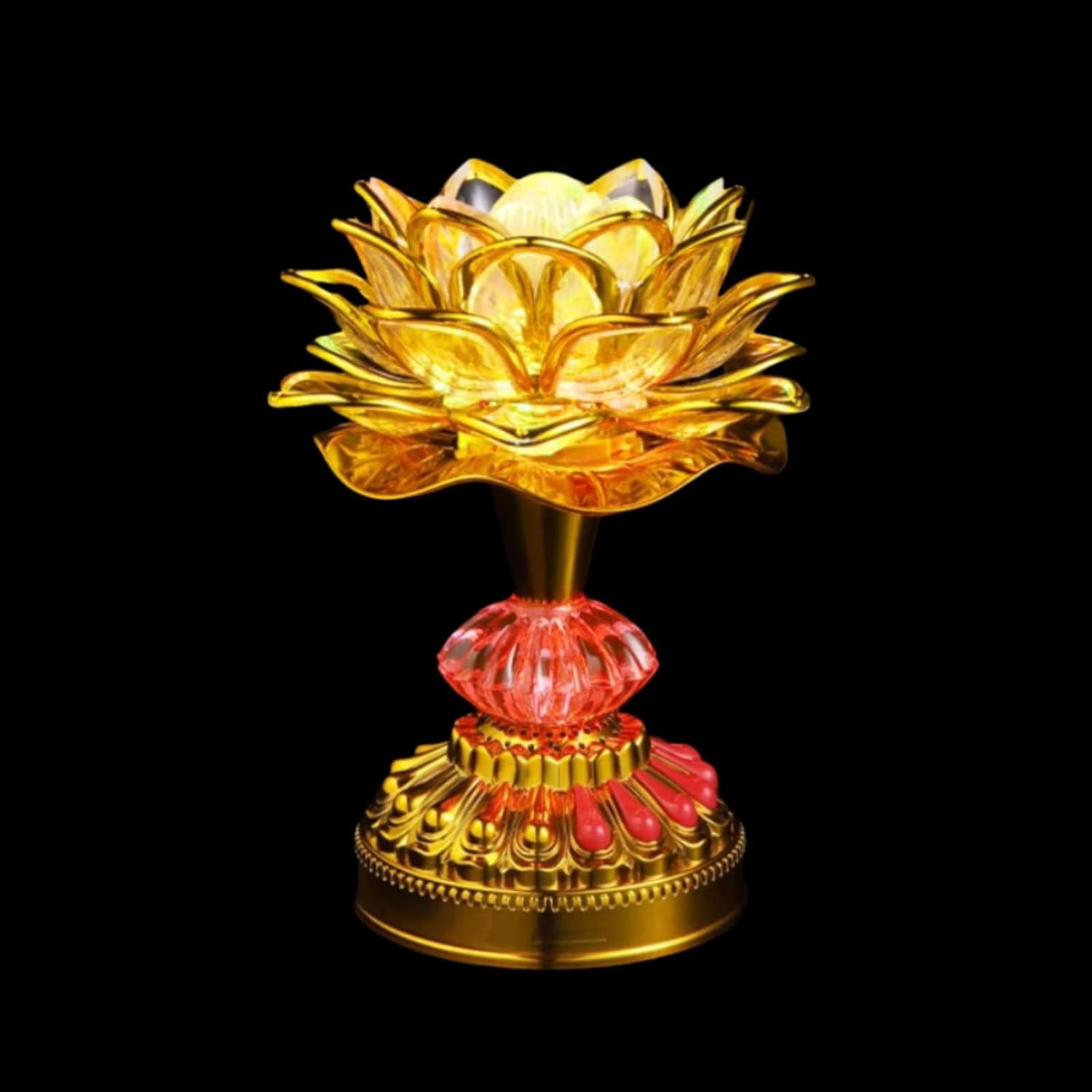 Buddha Led Lotus Light Lamp:Lotus Lamp, Flower Lamp, Colorful LED Lotus ...