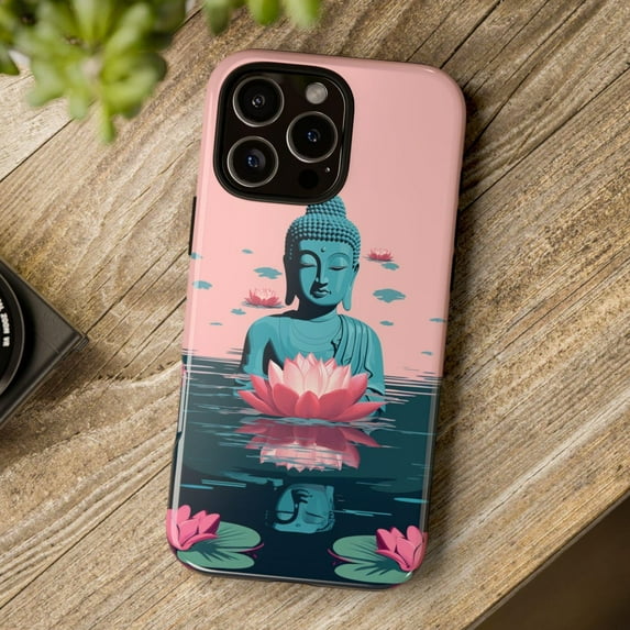 Buddha Lotus Flower Spiritual Zen Yoga Phone Case 17 16 15 14 13 12 11 ...