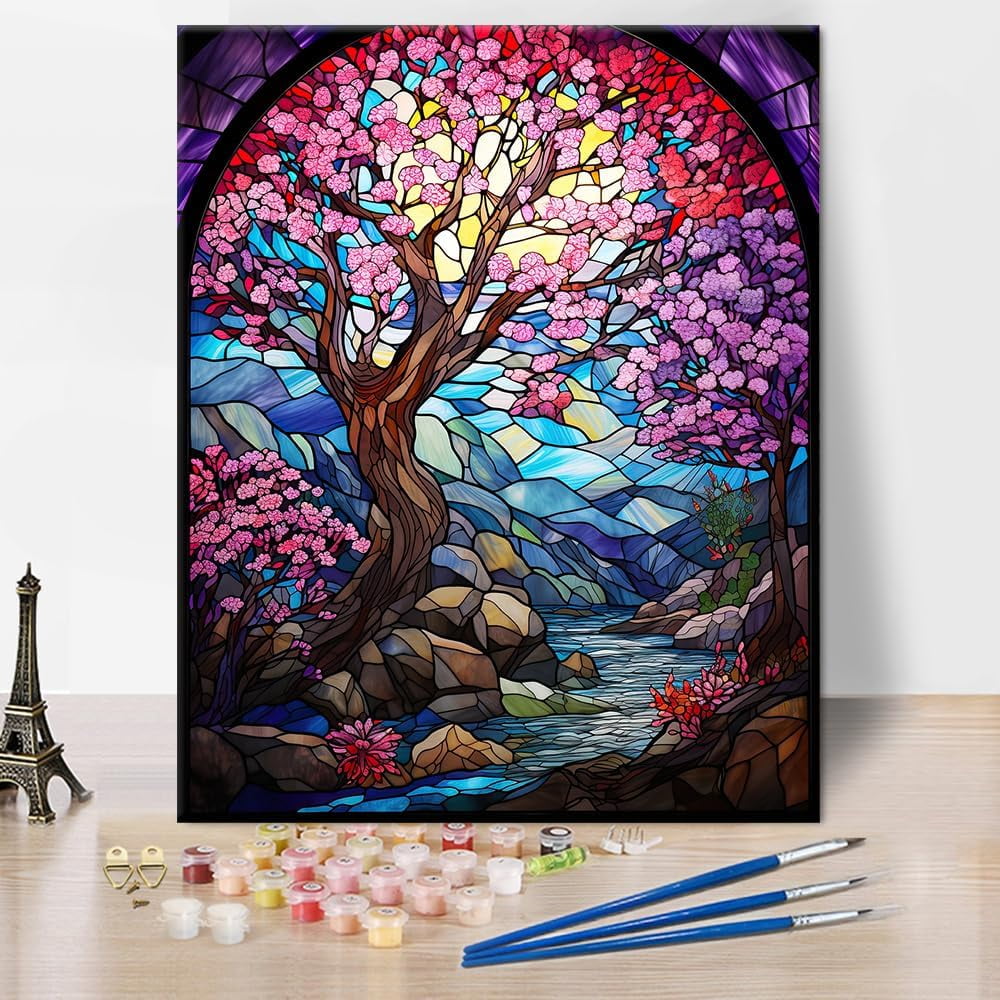 Buddha Oil Paint by Numbers Kit for Adults Lotus Flower Candle Paint by ...