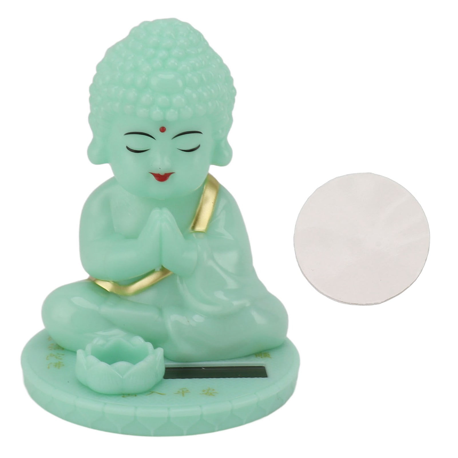 Buddha Ornament Solar Powered Luminous Nodding Head Buddha Statue Toy ...