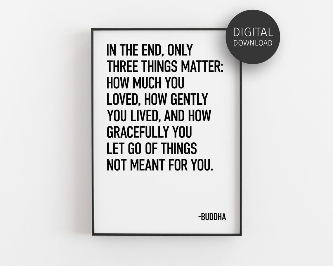 Buddha Quote, Buddha, Inspirational Print, Modern Home Decor Wall Art ...