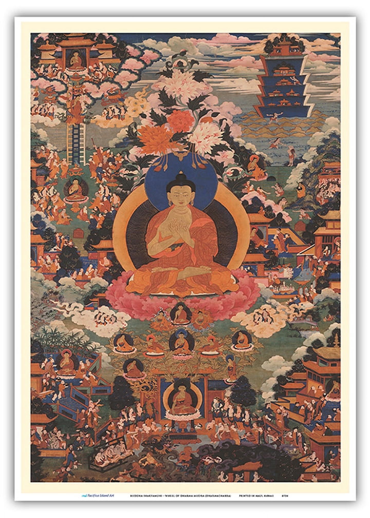 Buddha Shakyamuni - Wheel of Dharma Mudra (Dharmachakra) - Vintage ...
