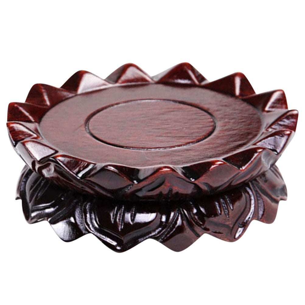 Buddha Statue Base Wood Display Stand Vase Bonsai Pedestal Incense ...