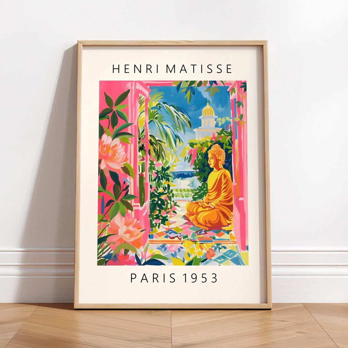 Buddha Statue Poster, Meditation Wall Art, Dopamine Decor, Matisse ...