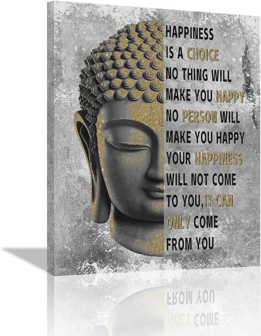 Buddha Statue Wall Art Inspirational Buddha Zen Wall Decor Motivational ...