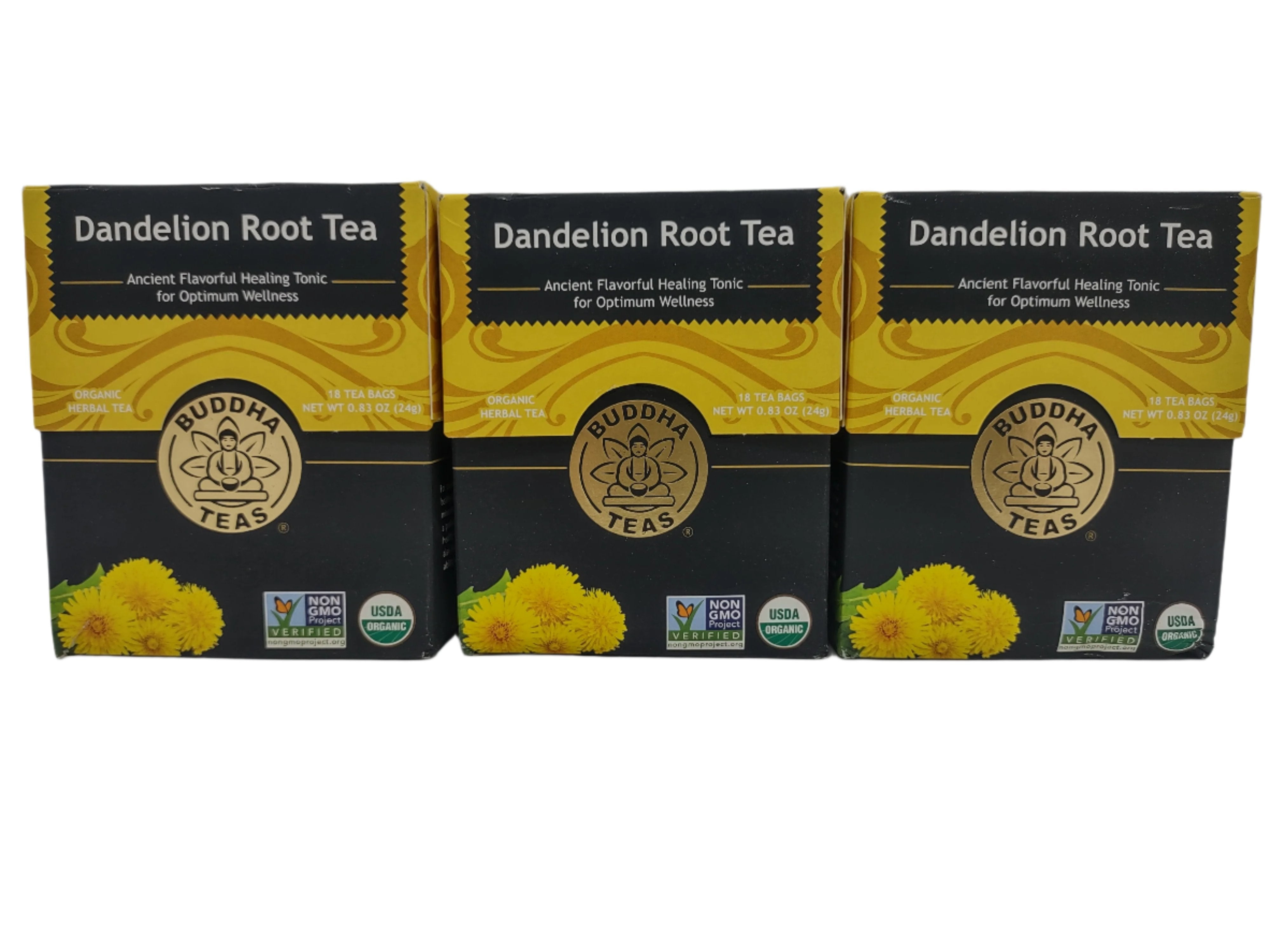 Buddha Teas Organic Dandelion Root Tea – Caffeine-Free, Kosher, Non-GMO ...