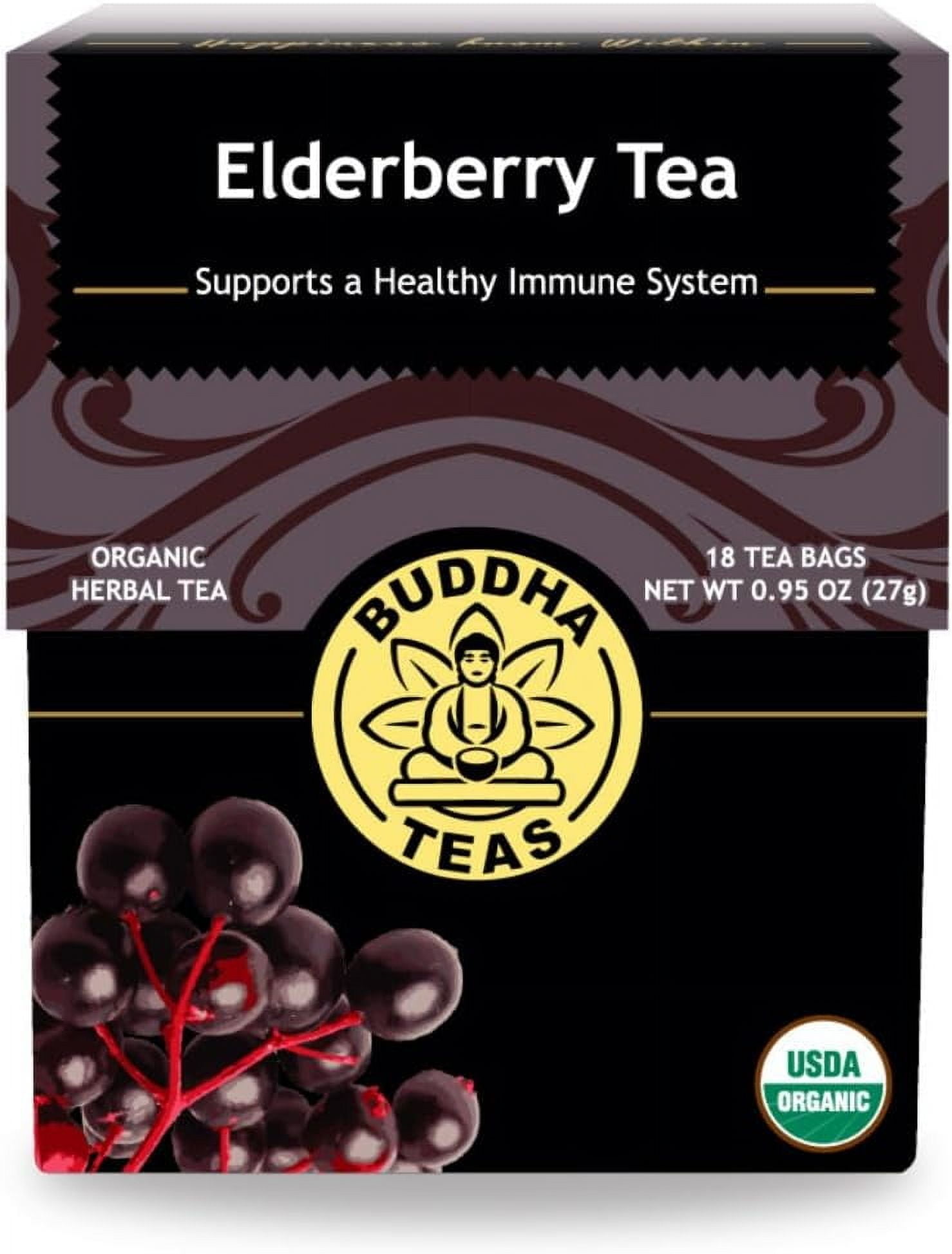 Buddha Teas - Organic Elderberry - Herbal Tea - For Health & Wellbeing ...