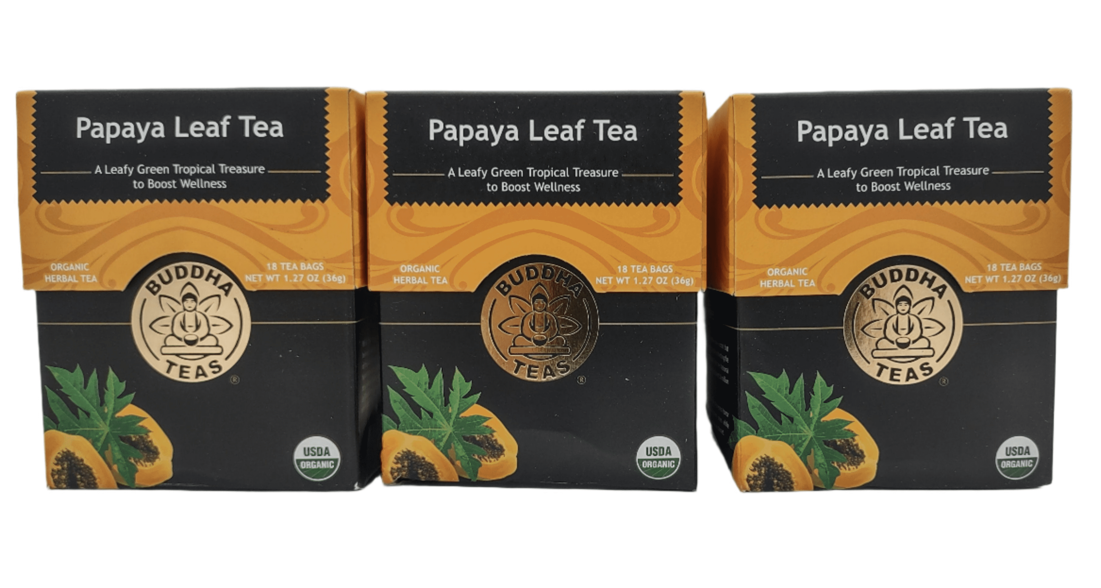 Buddha Teas Organic Papaya Leaf Tea – Caffeine-Free, Kosher, USDA ...