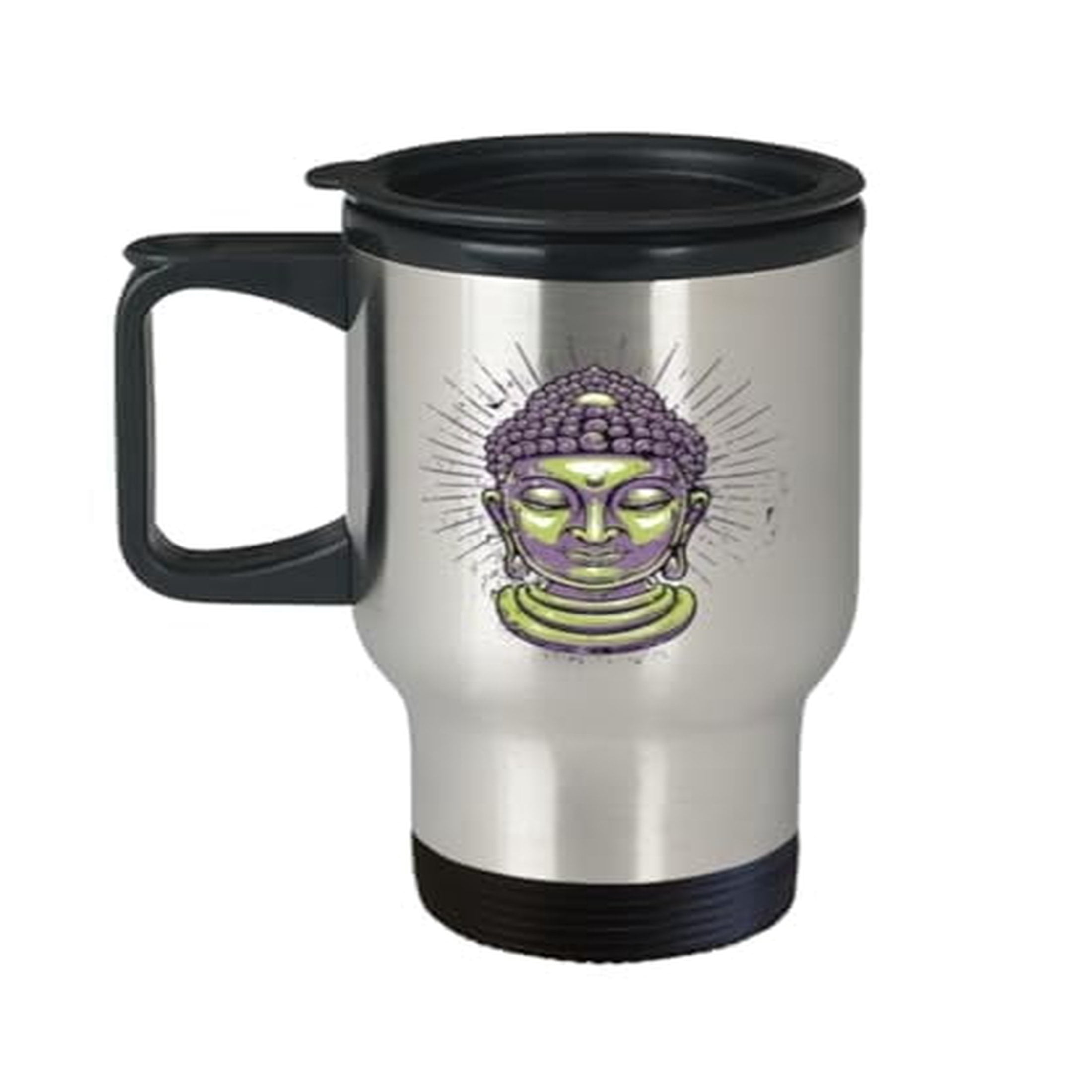 Buddha Travel Mug 14oz - Portable Cup for Buddhism & Religion Gifts ...