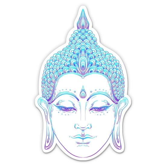 Buddha Trippy - 3" Vinyl Sticker - For Car Laptop Water Bottle Phone ...