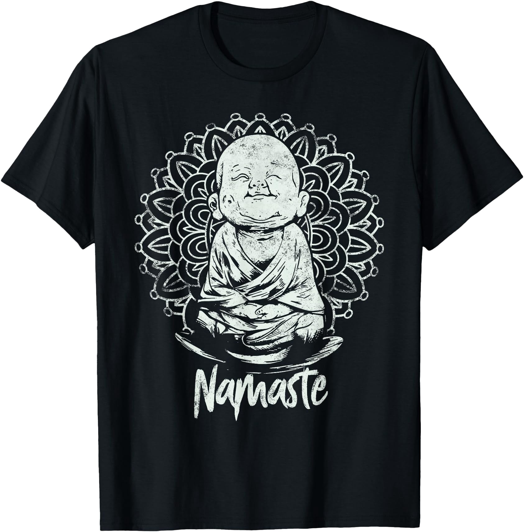 Buddha Yoga Namaste Gift for men & women T-Shirt,White Color,Size 5XL ...