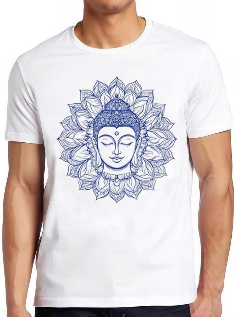 Buddha Yoga Namaste Lotus Tee – Buddhist Wisdom Cool Gift Shirt ...