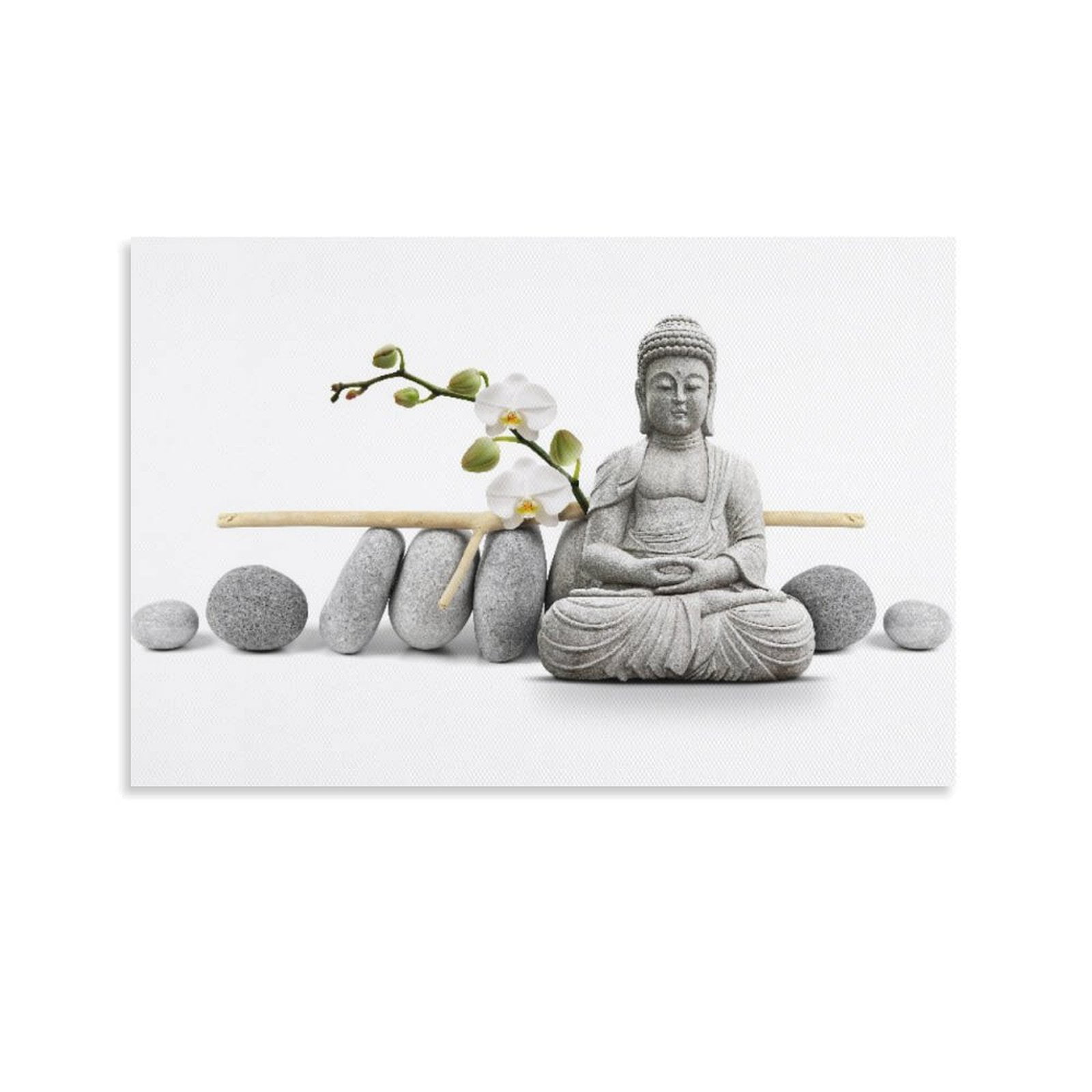 Buddha Zen Stones Orchids Canvas Art Poster And Wall Art Picture Print ...