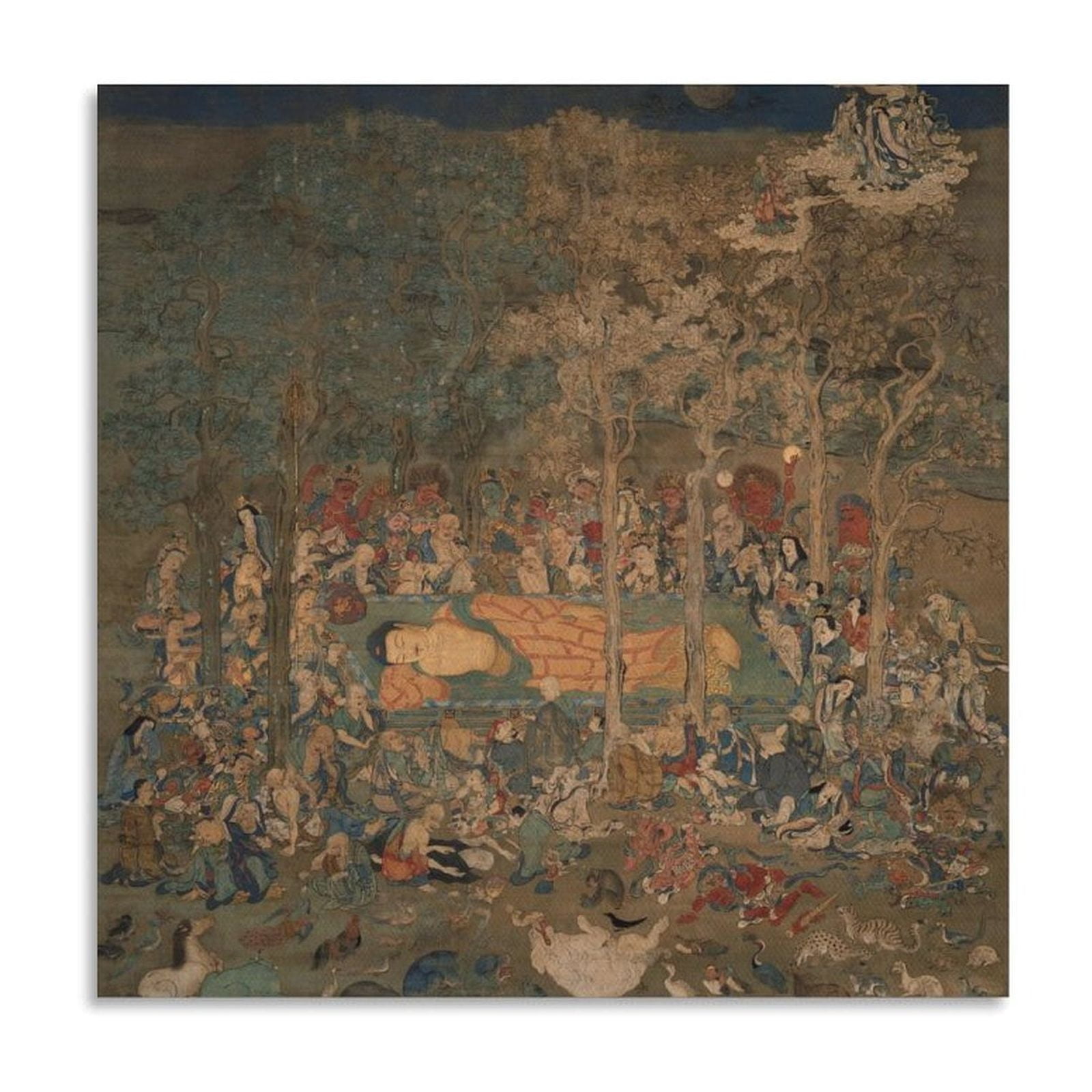 Buddha's Rebirth Poster Painting On Canvas Wall Art Poster Scroll ...