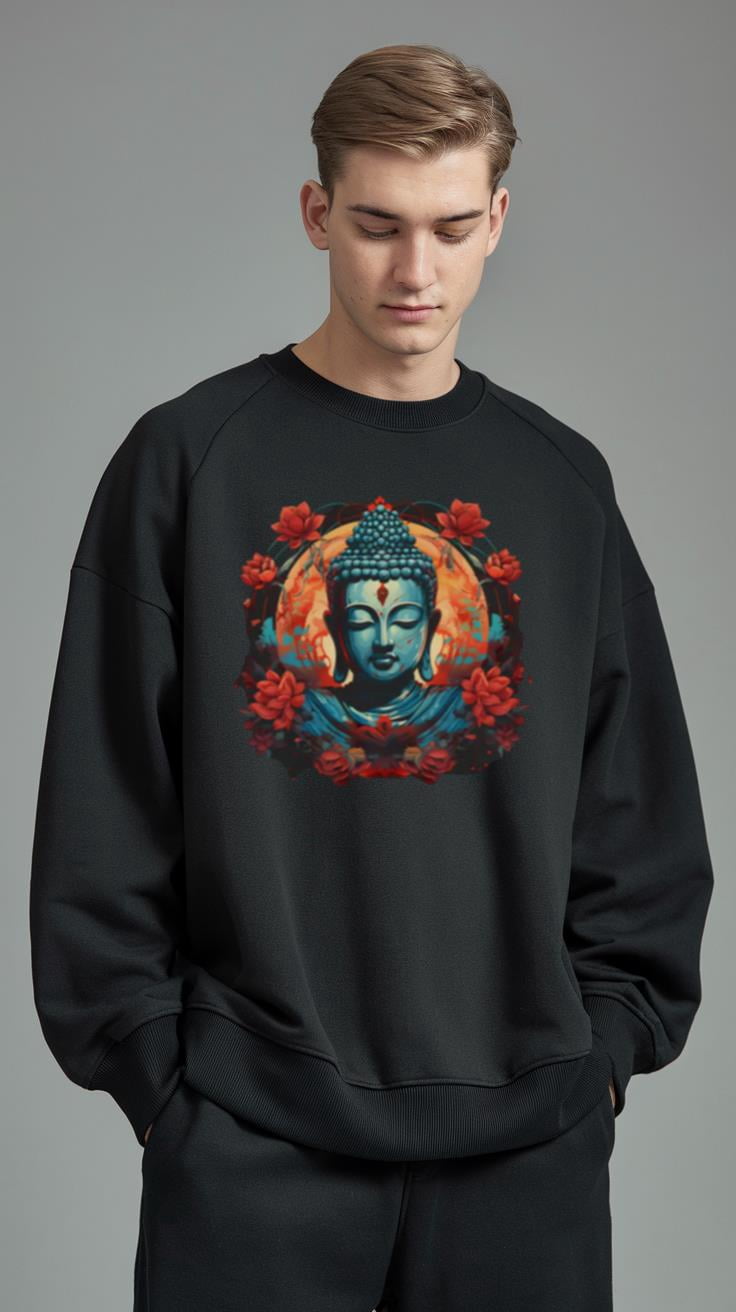 Buddha with Lotus Flowers Shirt, Sweatshirt, Hoodie for Serene and ...