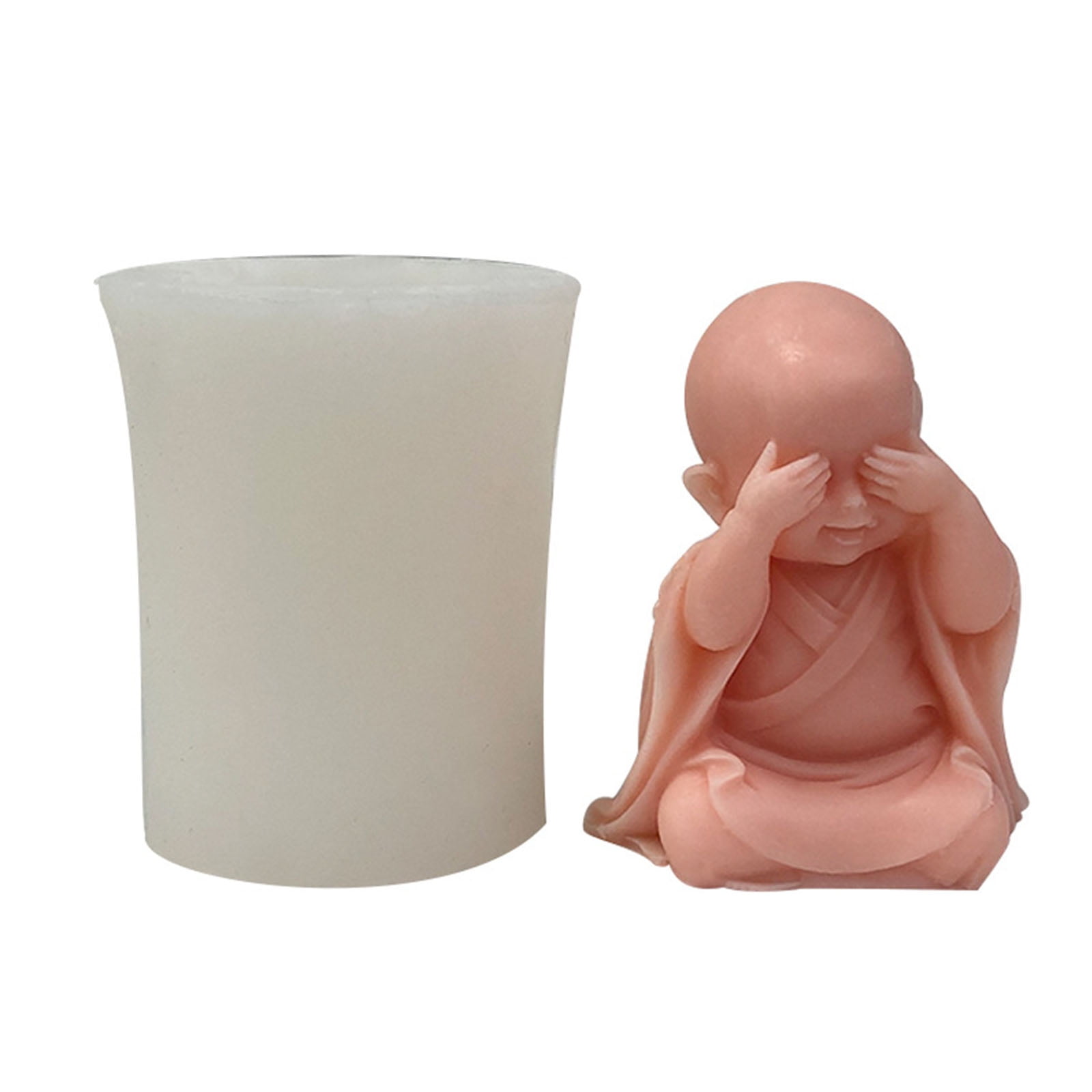Buddhas Monk Shape Silicone Mold Scented Mold Table Ornament Tools ...