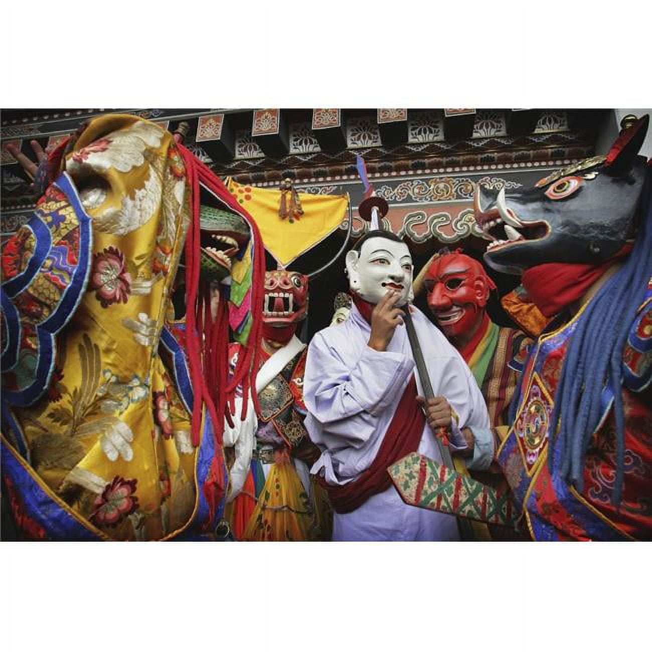 Buddhist Actors At Tashi Chhodzong During The Thimpu Festival Poster ...