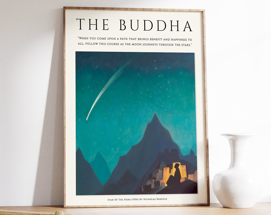 Buddhist Poster Art, Buddah Art, Asian Art, Spiritual Art, Religious ...