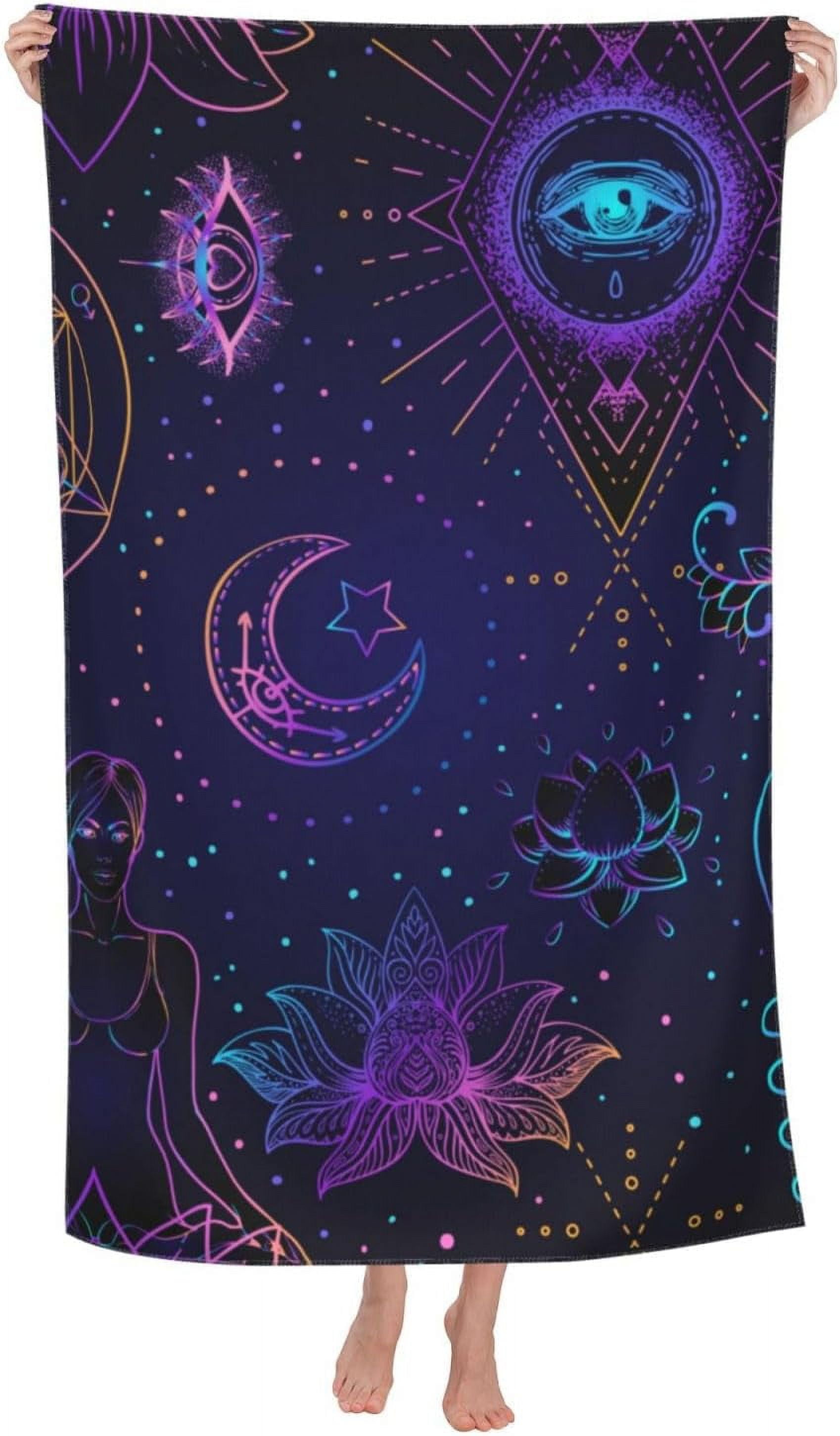 Buddhist Sacred Geometry Chart Large Beach Towel - Plush Thick Cotton ...