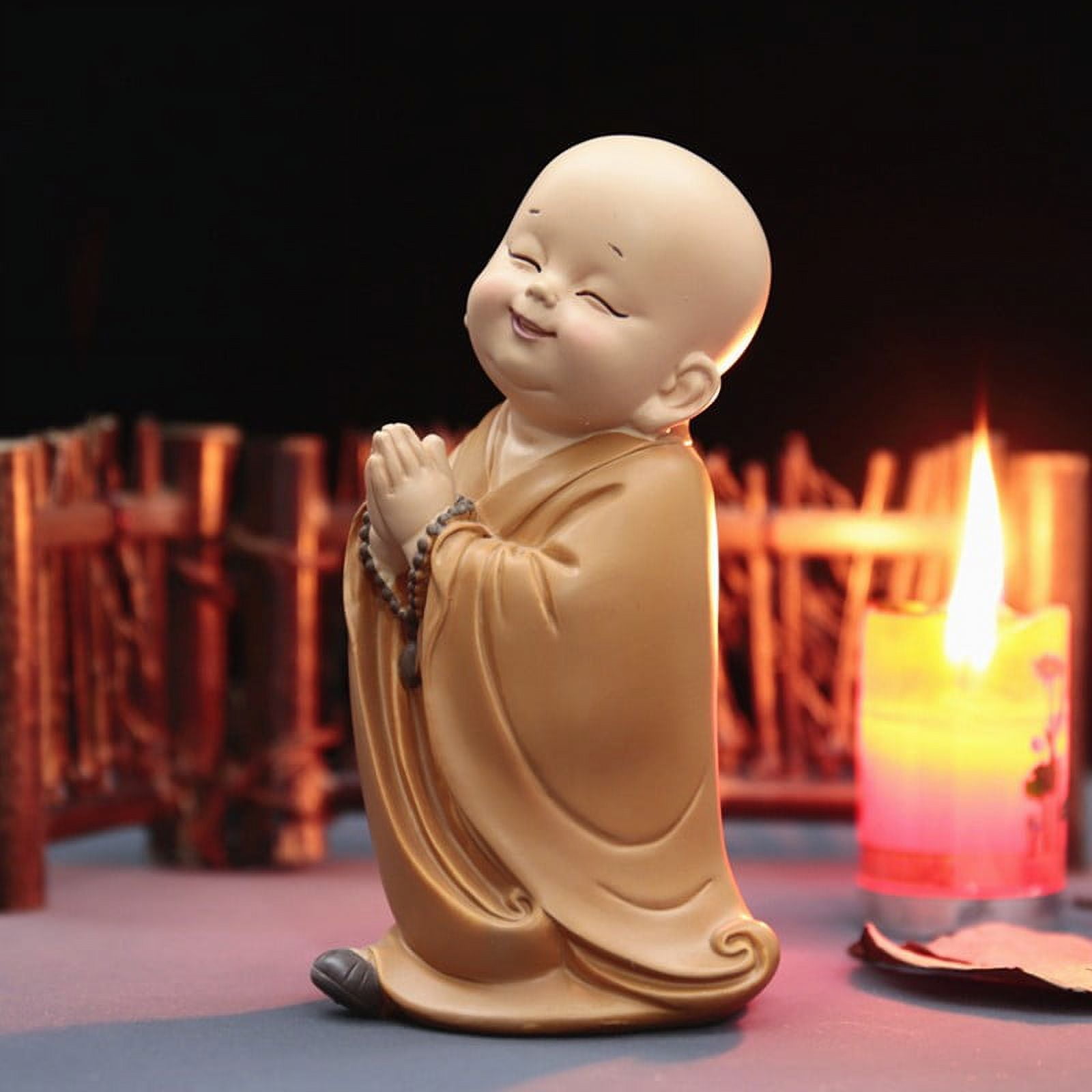 Buddhist Small Monk Statue Figurine,Handmade Car Home Decoration ...