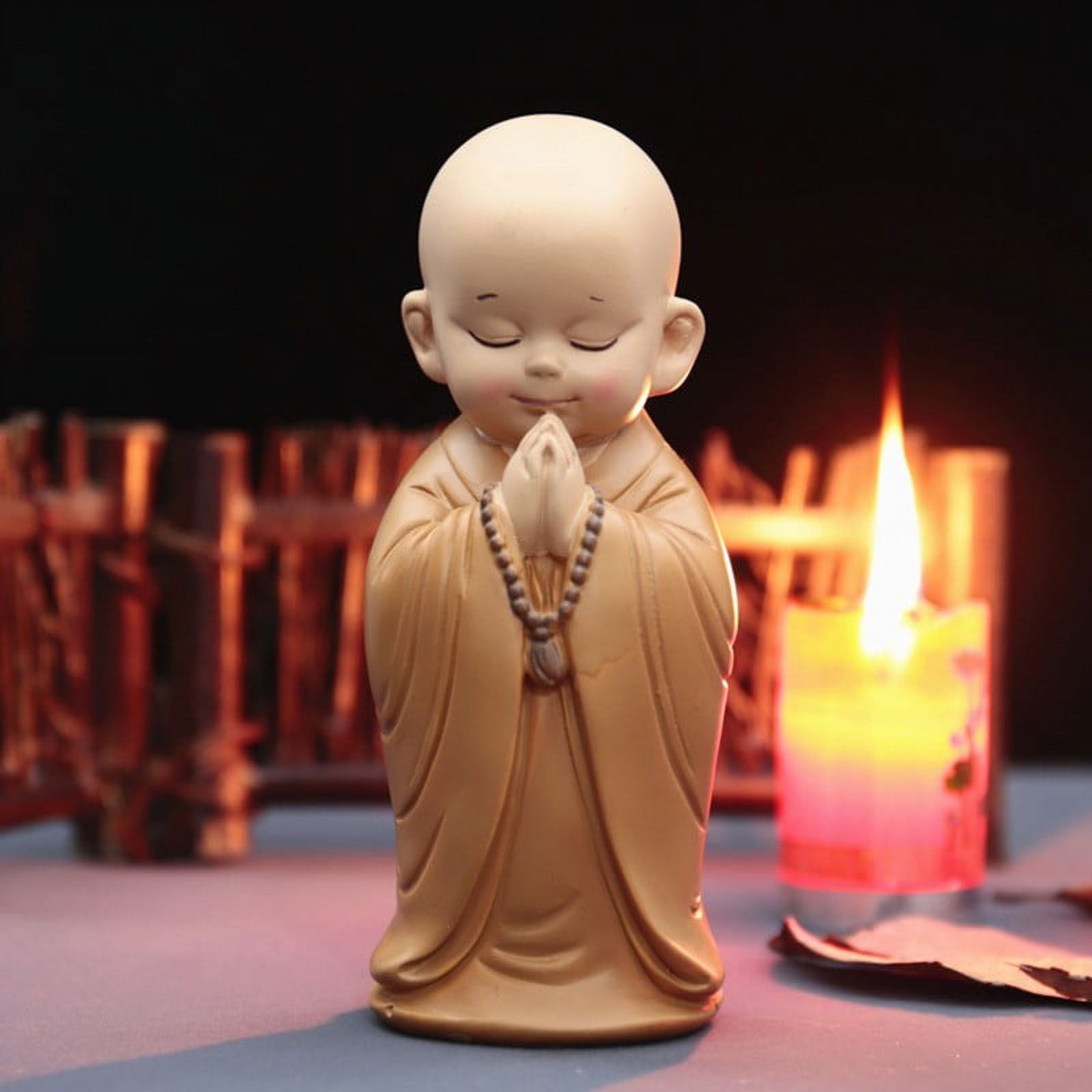 Buddhist Small Monk Statue Figurine,Handmade Car Home Decoration ...