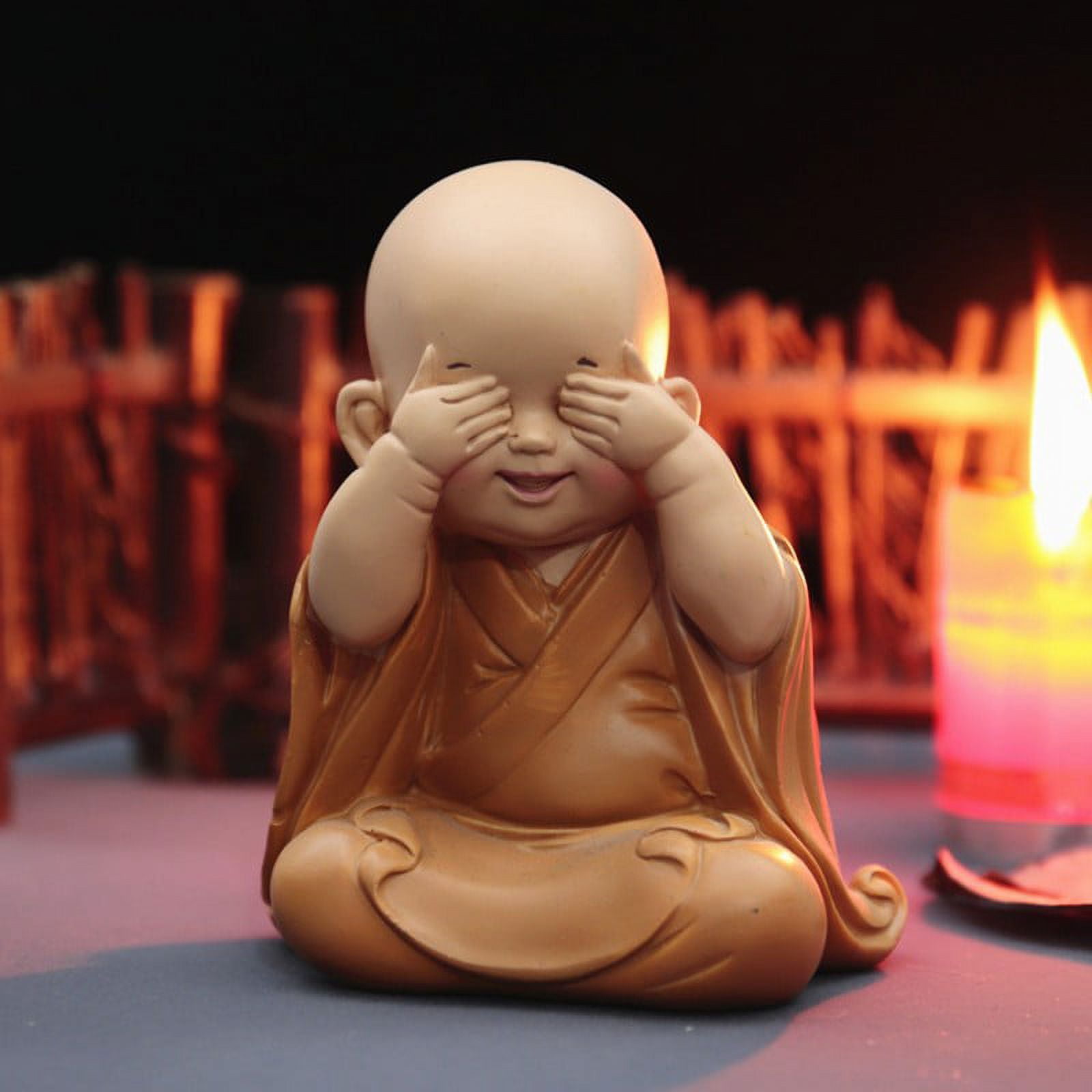 Buddhist Small Monk Statues Figurine Sculpture Handmade Car Home ...