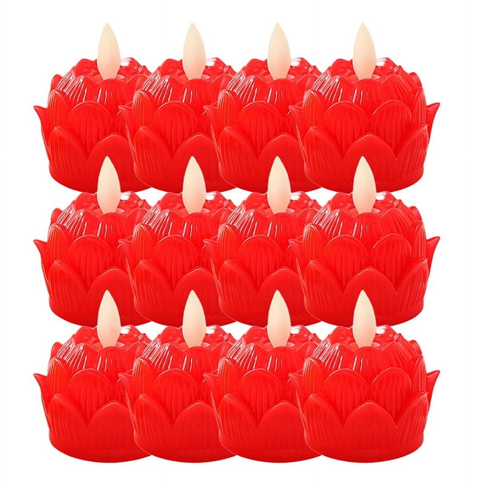 Buddhist Table Candle Candle Lamp Flameless 12Pieces Buddhist Lights ...