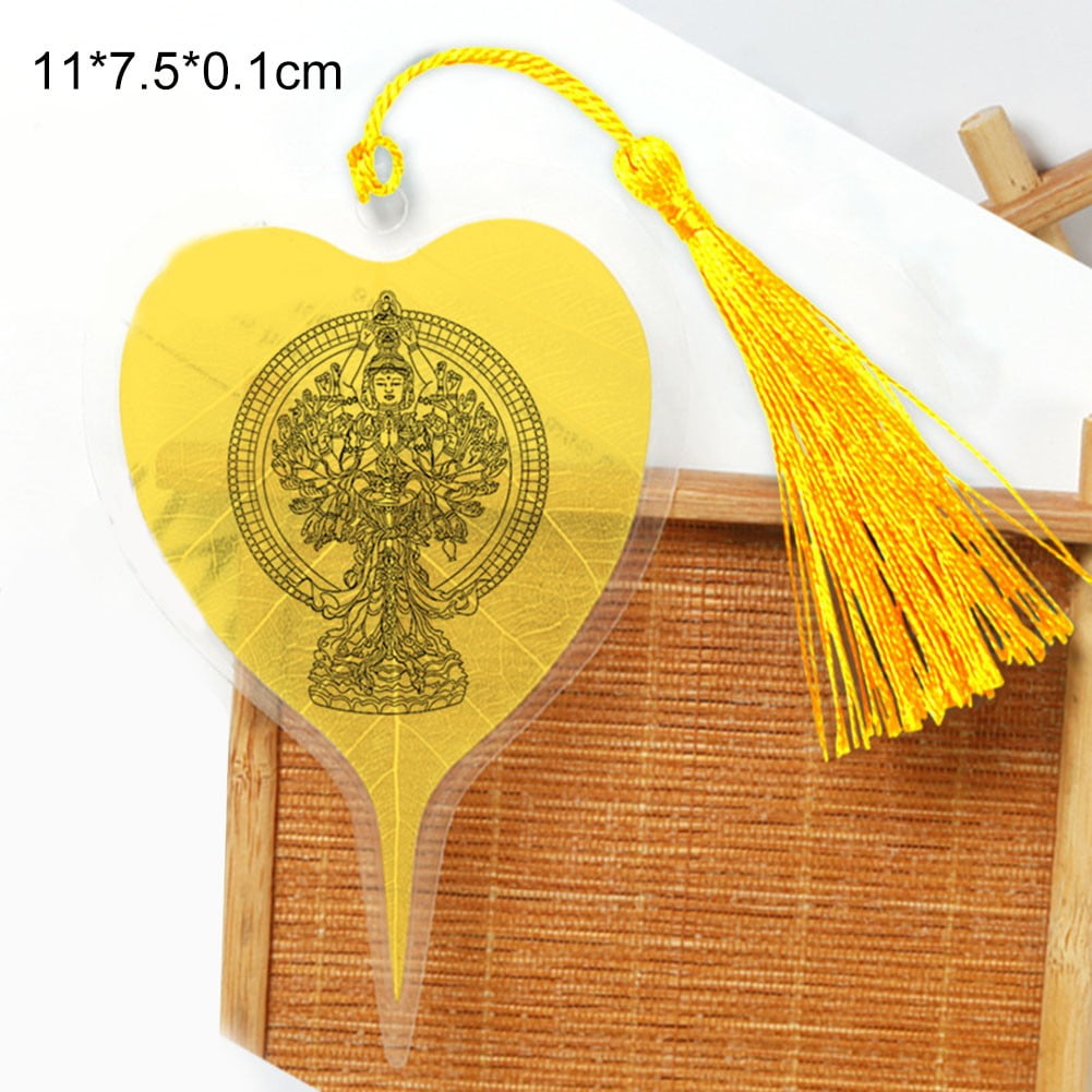 Buddhist handmade bodhi leaf vein bookmark bookmark pendant for good ...