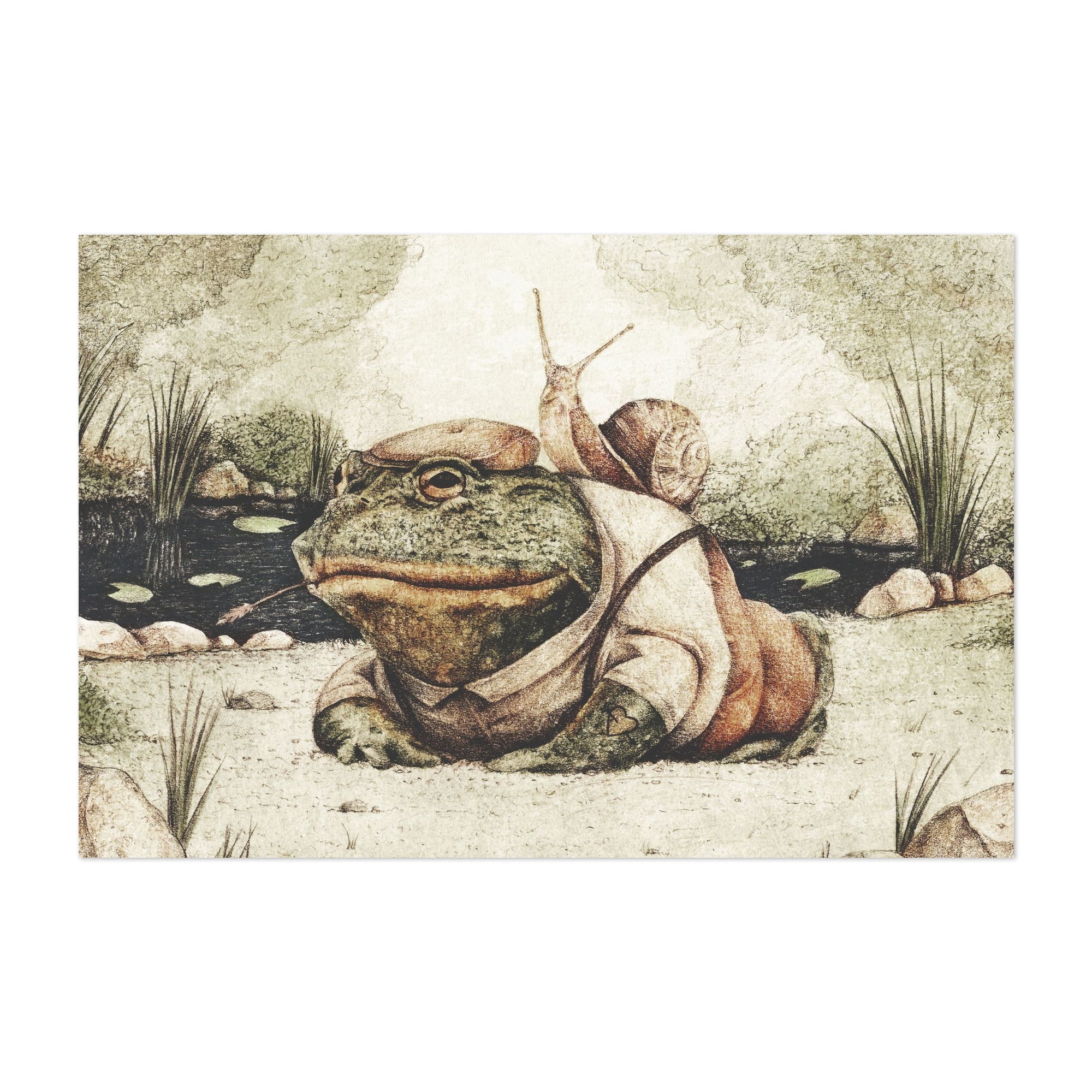 Buddies - Drawing Unframed Wall Art Print 8 x 12 inches - Walmart.com