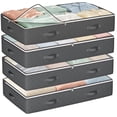 60L Under Bed Storage Containers, Storage Bins with Clear Lids ...