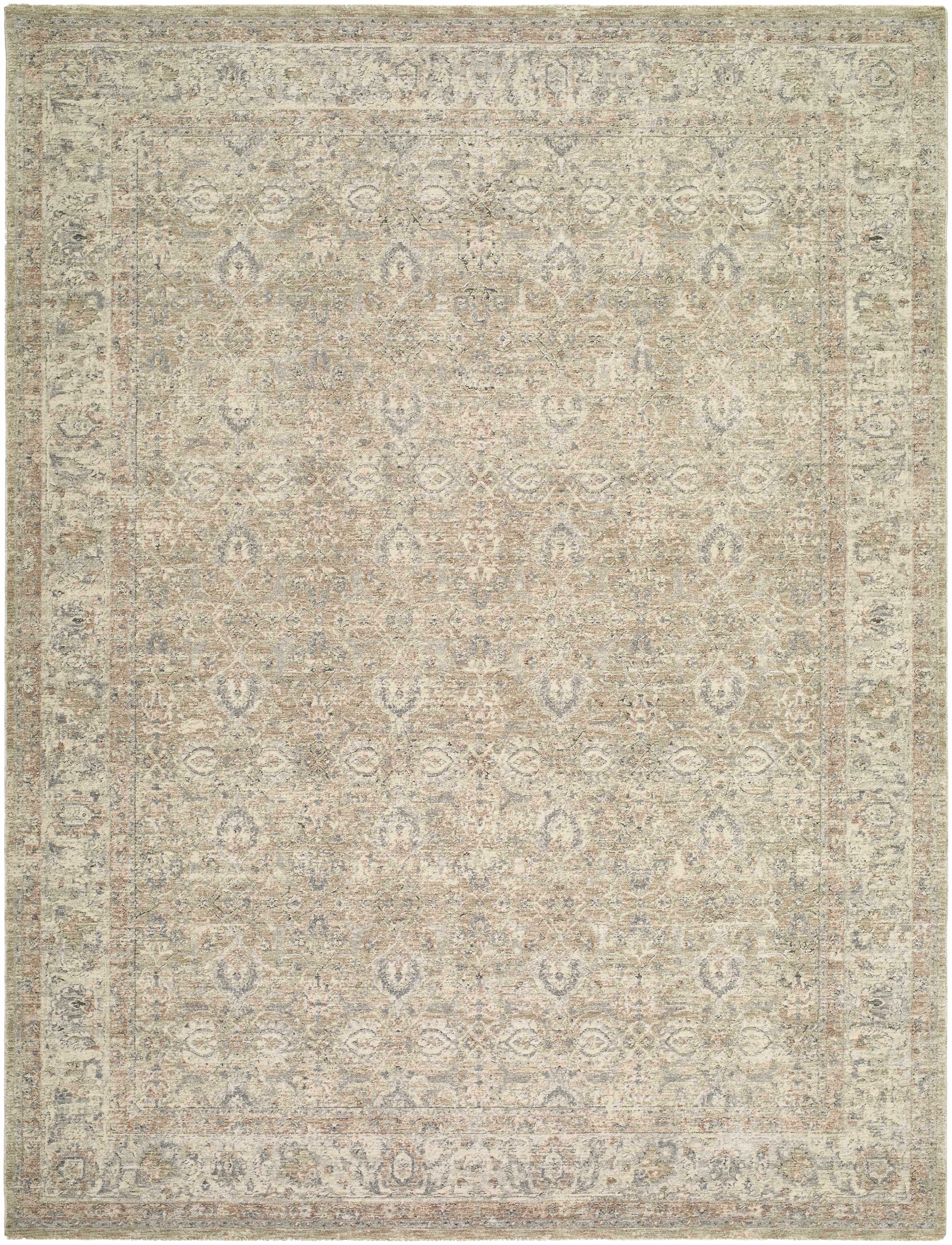BoutiqueRugs Buddug Traditional Area Rug - Cream, Slate Blue, Light ...