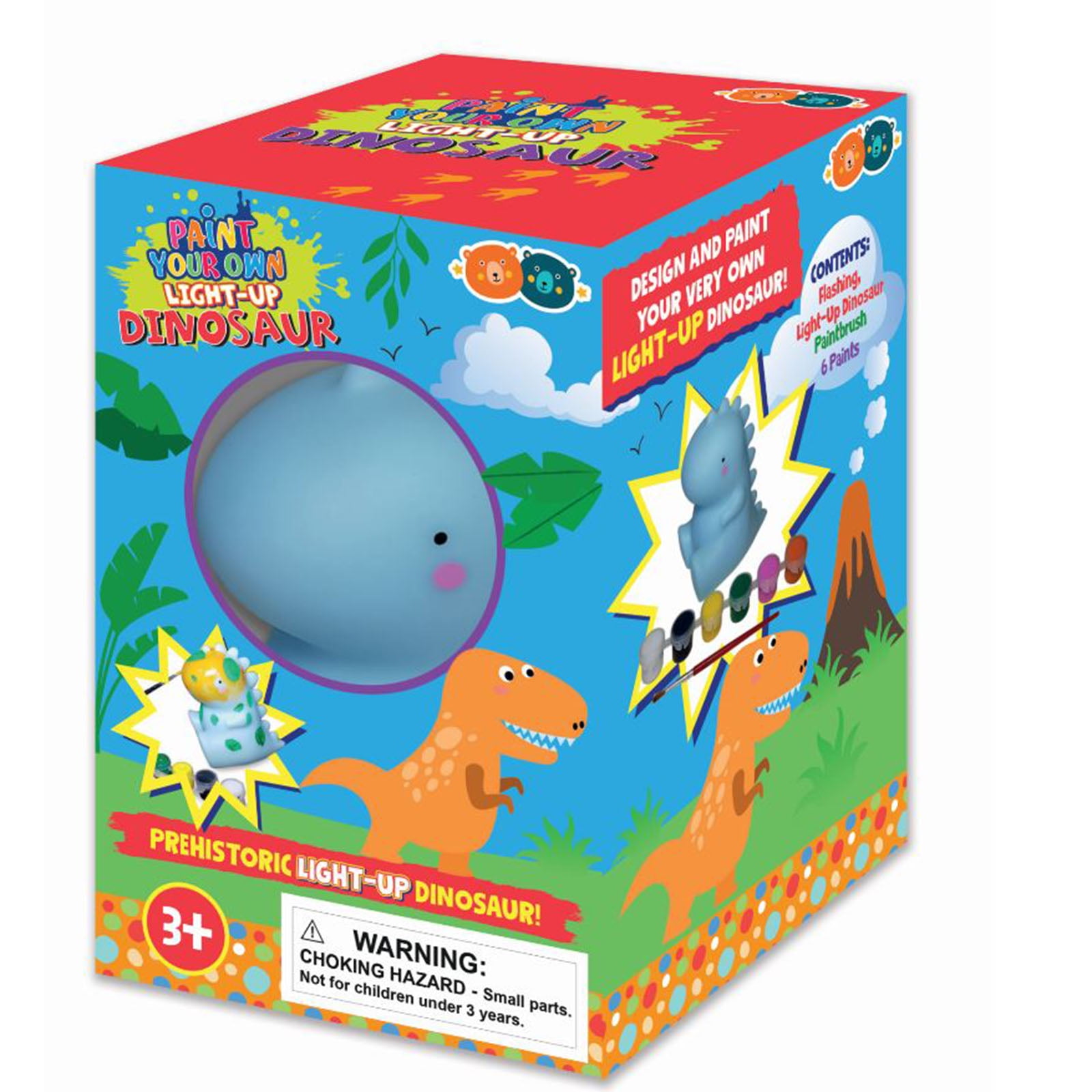 Buddy And Barney Paint Your Own Light Up Dinosaur Figure - Walmart.com