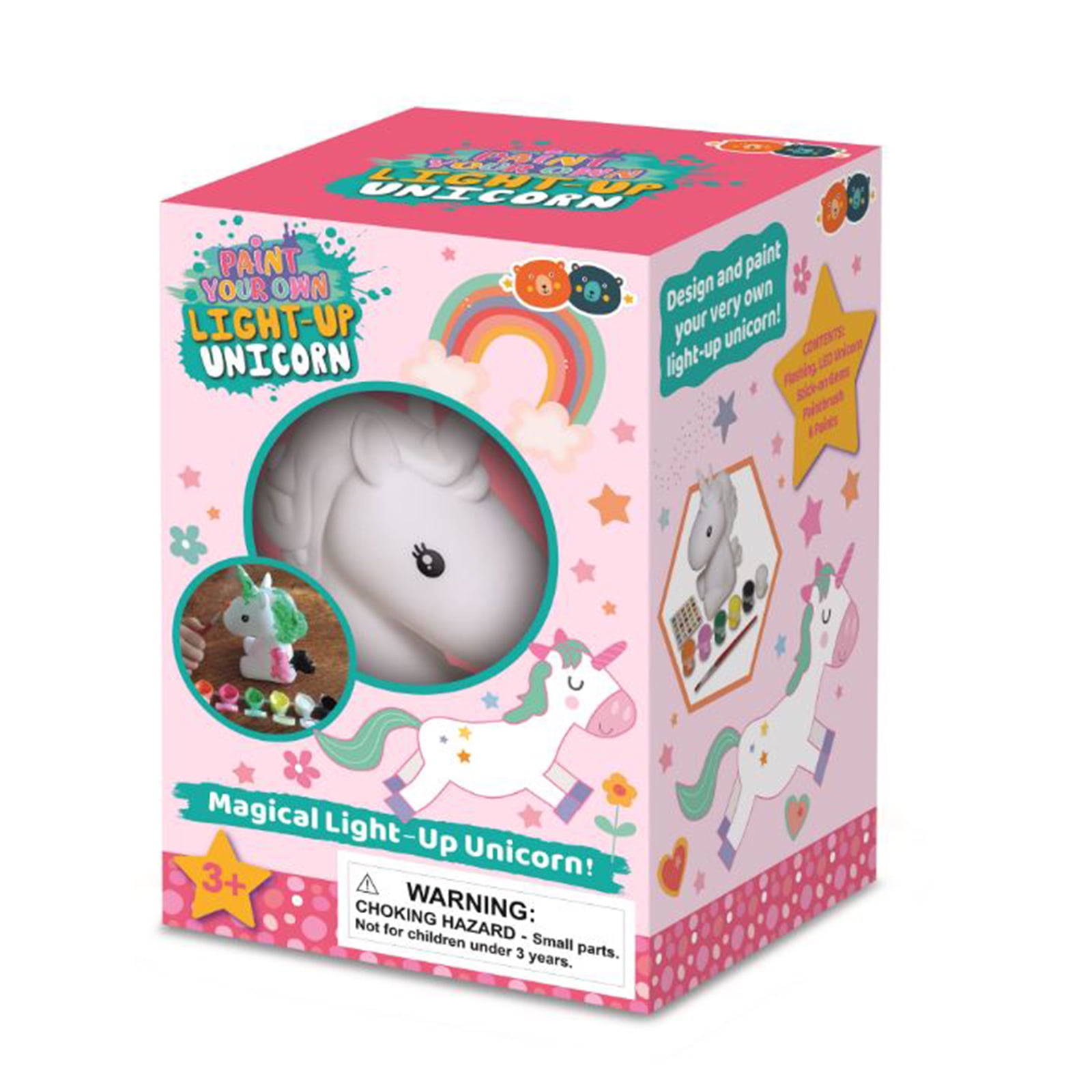 Buddy And Barney Paint Your Own Light Up Unicorn Figure - Walmart.com