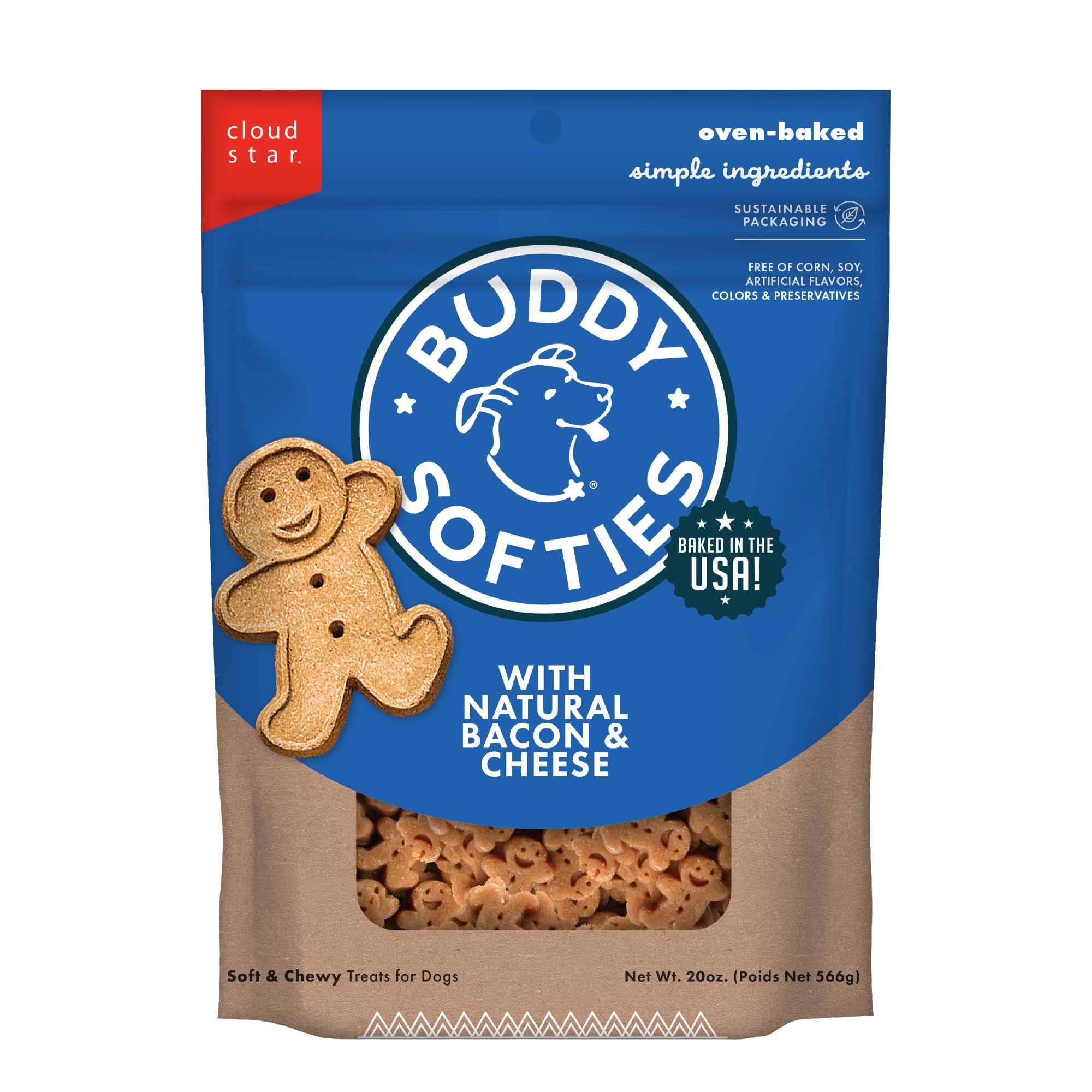 Buddy Biscuits Original AJH3 Soft & Chewy w/Bacon & Cheese - 20oz ...