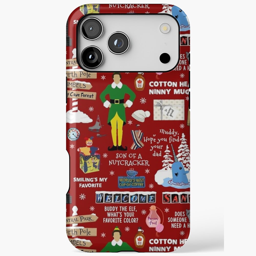 Buddy Elf Collage Red Art Case for iPhone 11 12 13 14 15 16 17 Pro Max ...