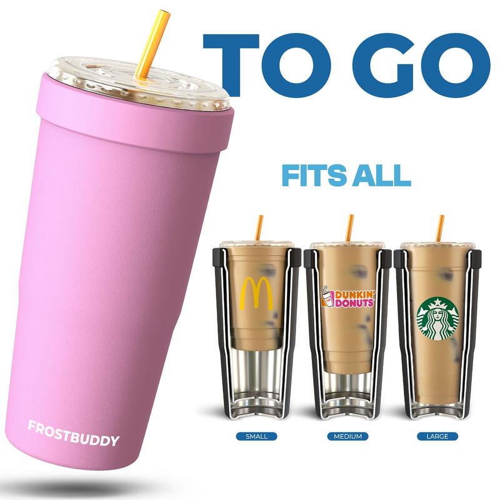 Buddy | Fits all Sized Iced Coffee | To-Go Cup Insulator | Stainless ...