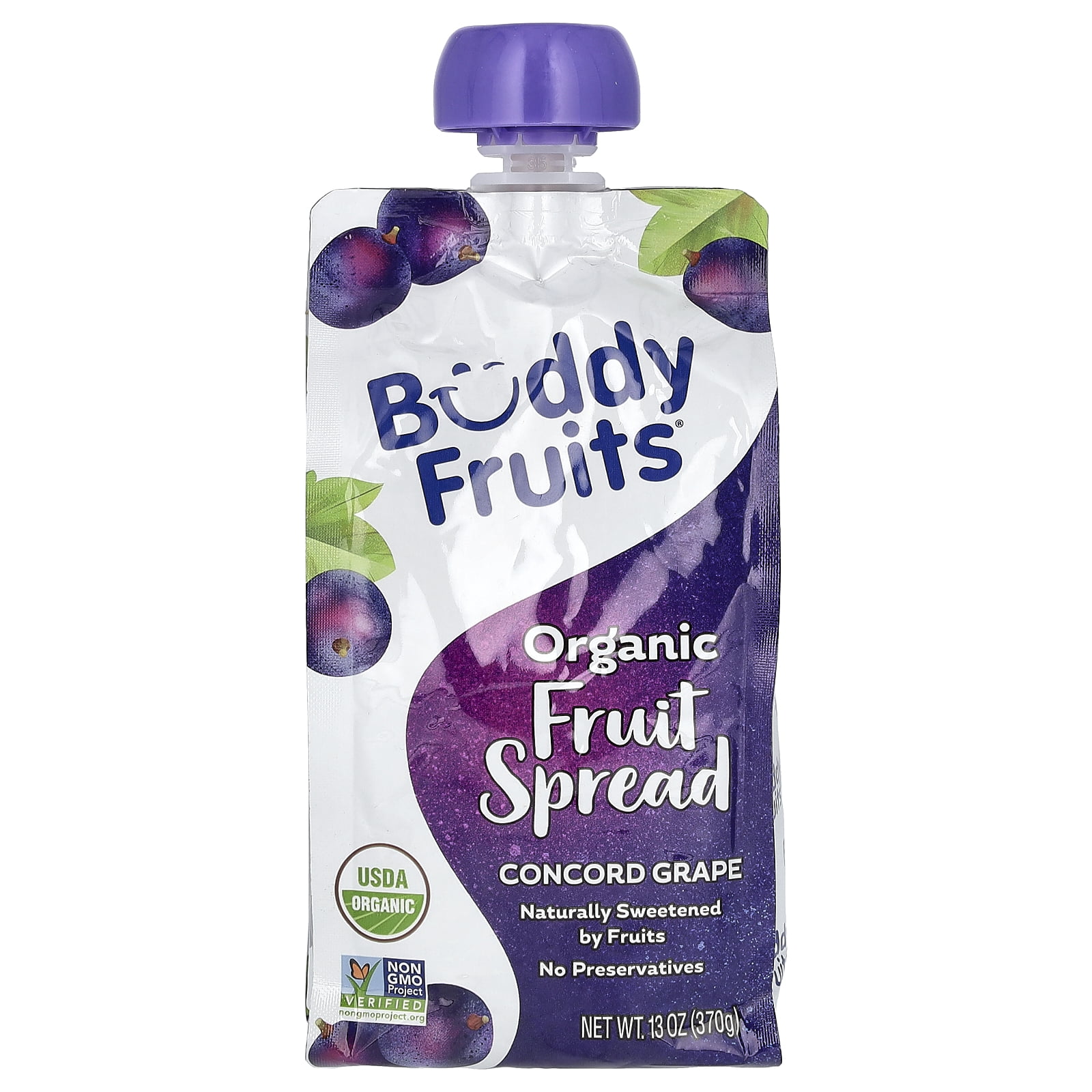 Buddy Fruits Organic Fruit Spread, Concord Grape, 13 oz (370 g ...