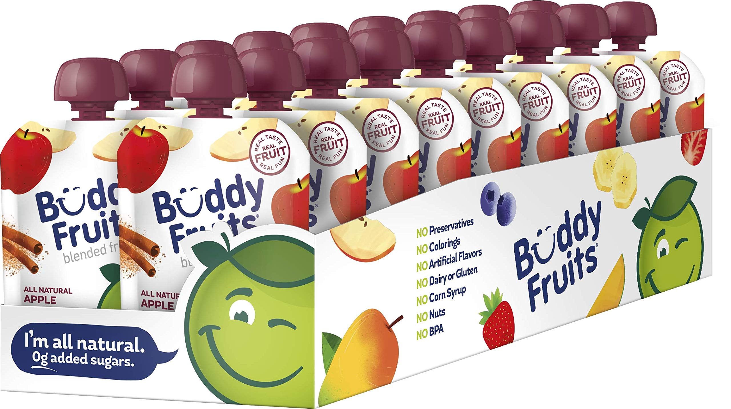 Buddy Fruits Snacks To Go MDA05 Cinnamon Unsweetened Applesauce 3.2oz ...