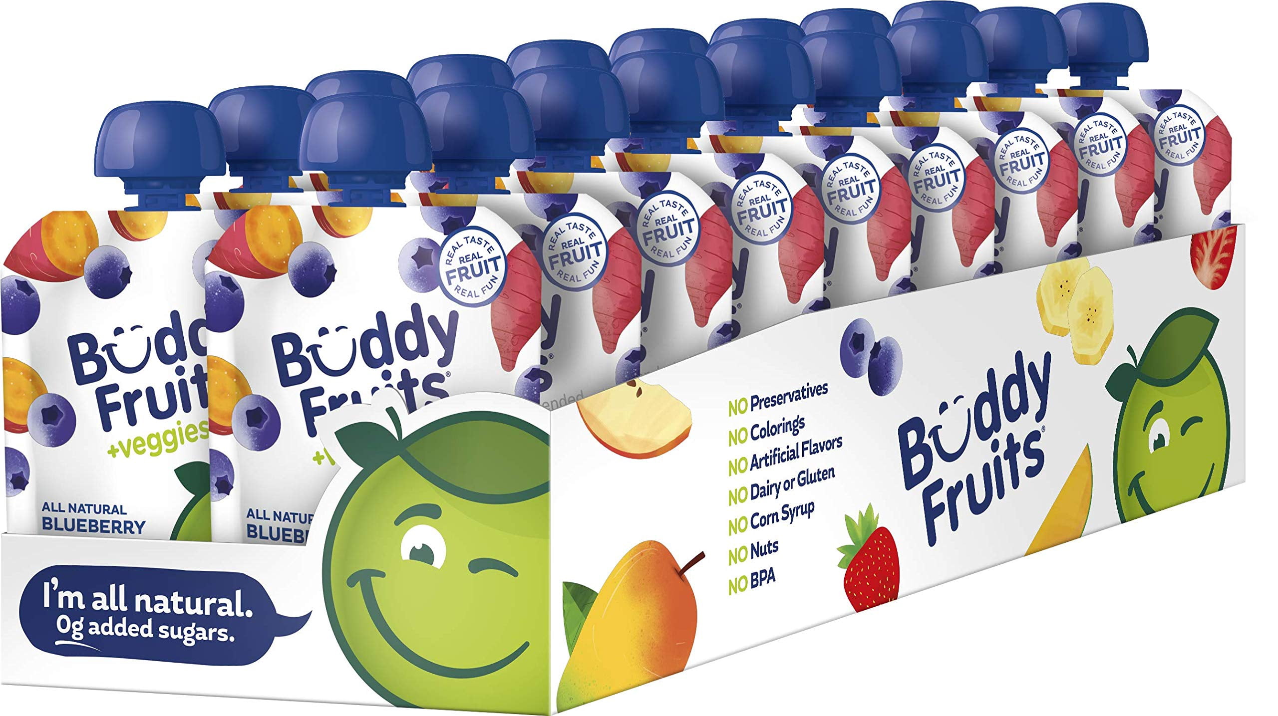 Buddy Fruits & Veggies KEF28 Snacks To Go Blueberry Sweet Potato ...