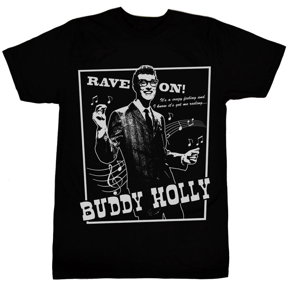 Buddy Holly Rave on Men T-shirt Black Unisex All Sizes S to 5Xl ...