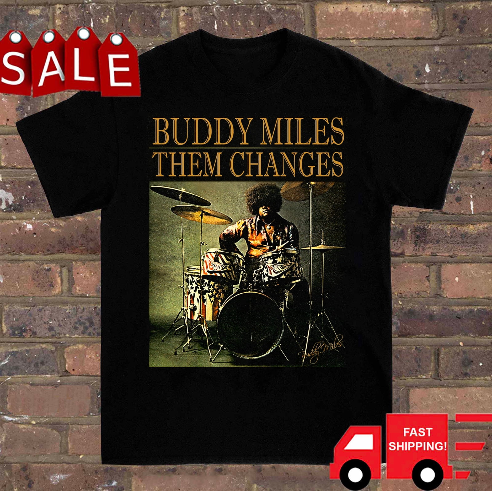 Buddy Miles Them Changes Signature Shirt Classic Black Unisex S-5XL ...