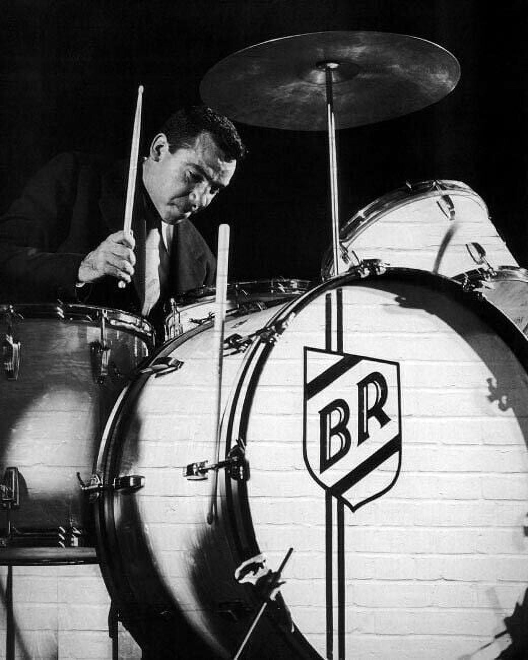 Buddy Rich legendry drummer playing his drums in concert 1960's 16x20 ...