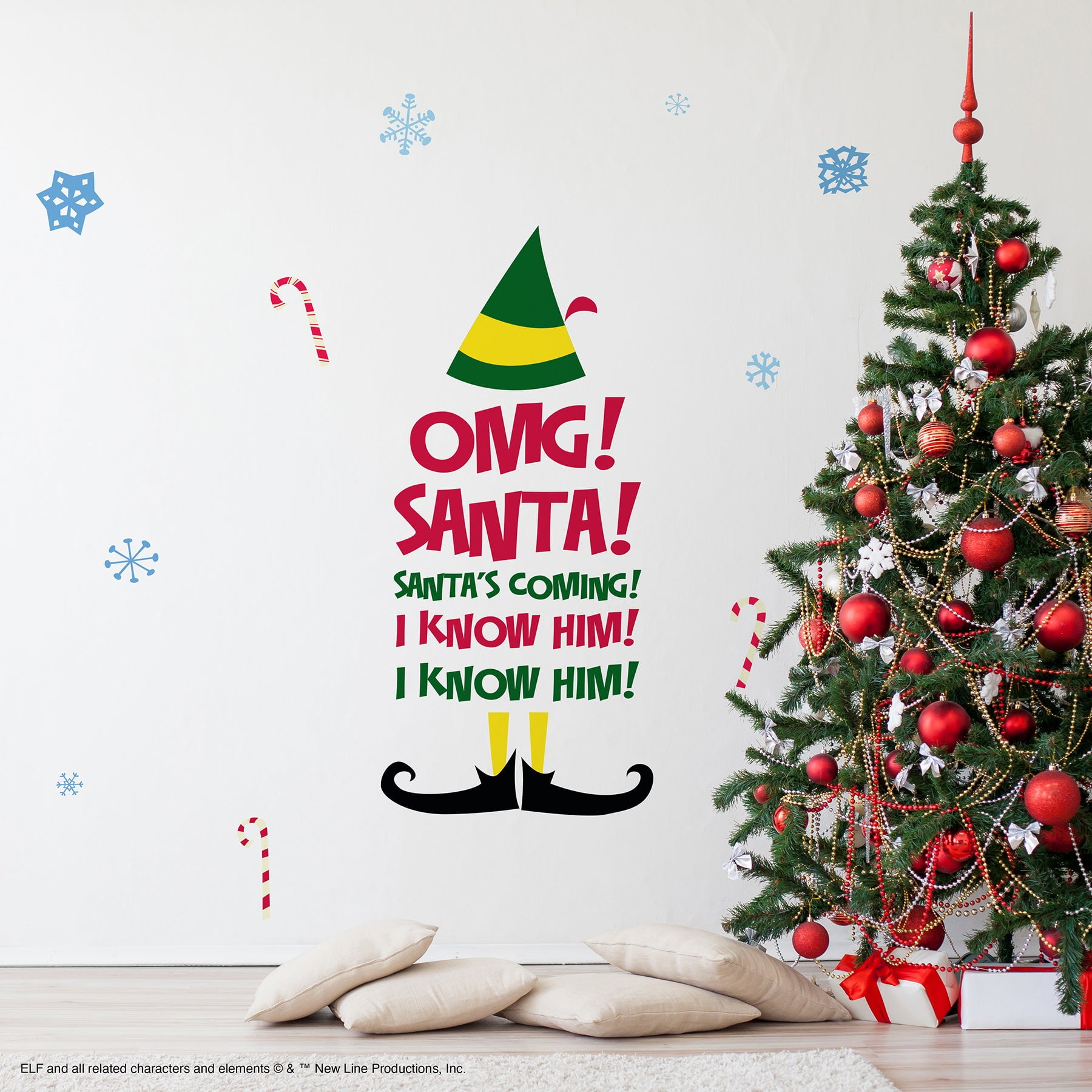 Buddy The Elf Santa I Know Him Wall Quote Decals - Walmart.com