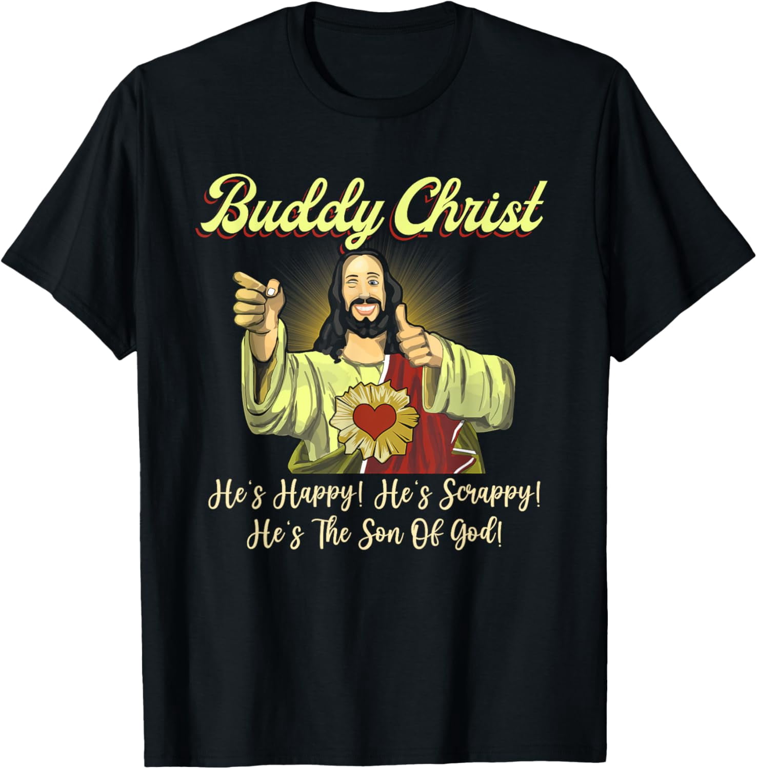 Buddy a Christ Christmas He Happy Scrappy The Son Of God T-Shirt ...
