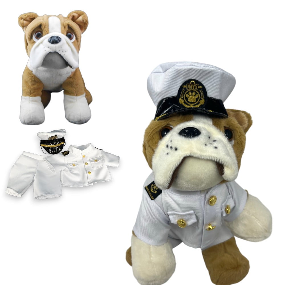 Buddy the Bulldog With 16 Inch Navy Whites Uniform – Sail the Seas of ...