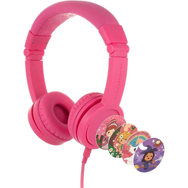 BuddyPhones Explore Plus Foldable with Mic , Rose Pink - Walmart.com
